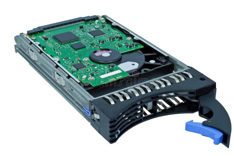 Server Hard Disk, Isolated on the White Stock Photo - Image of industry ...