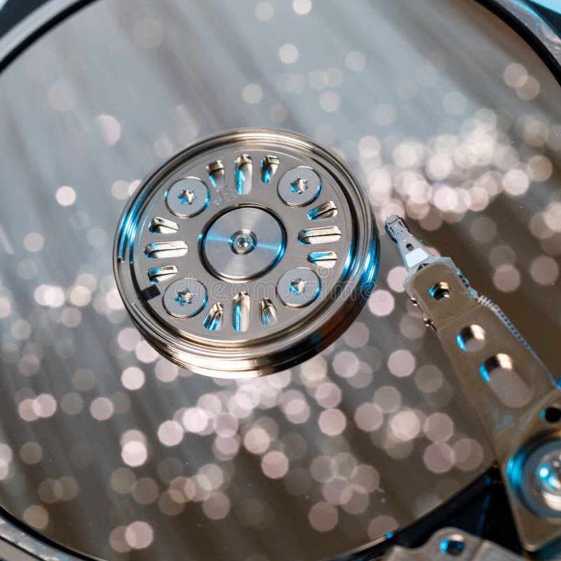 Server Hard Disks, Illuminated Optical Fiber with Blurred Lights Stock ...