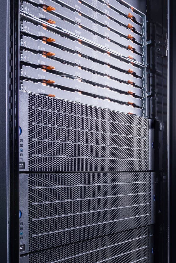 Server with Hard Drive Arrays Stock Photo - Image of raid, datacenter ...