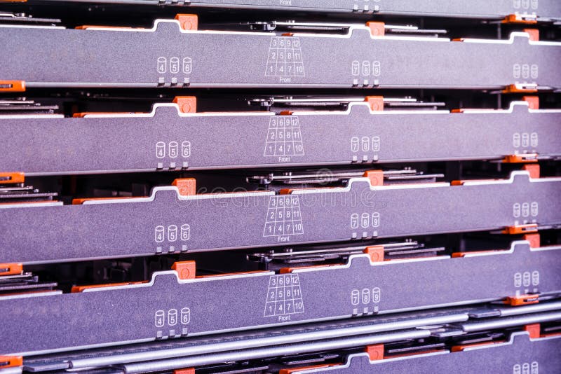 Server with Hard Drive Arrays Stock Image - Image of network, drive ...