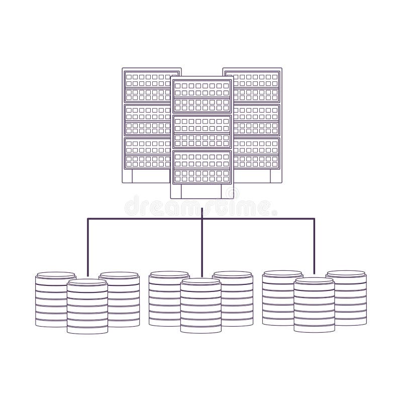 Server with hard drive stock vector. Illustration of drive - 138654747