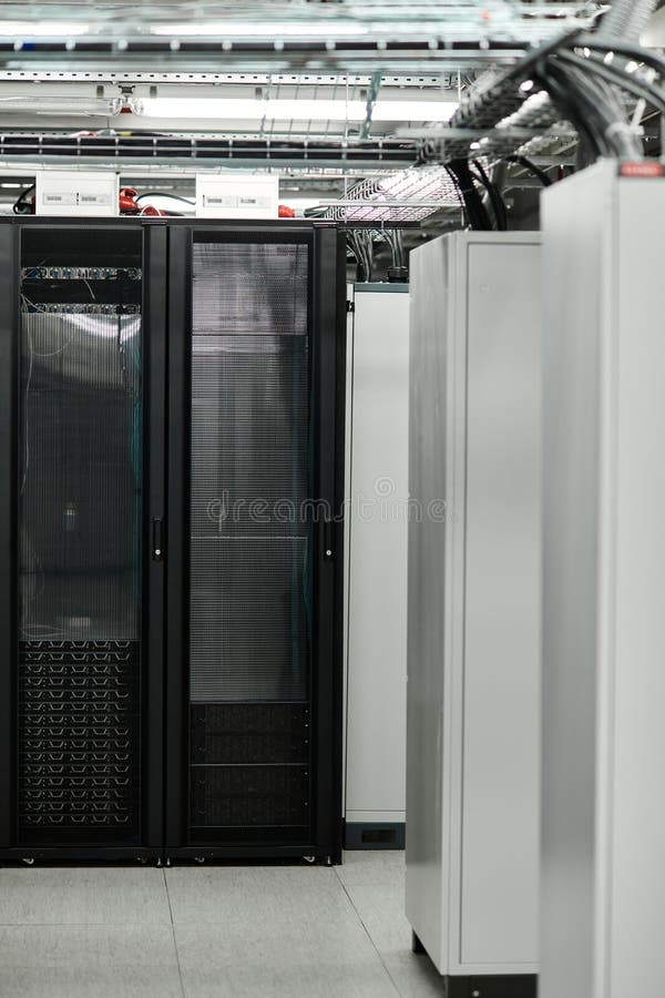 Server Hardware in a Modern Data Stock Photo - Image of digital ...