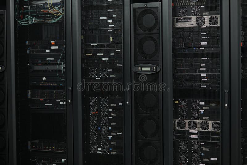 Server Hardware in a Modern Data Stock Image - Image of modern, system ...