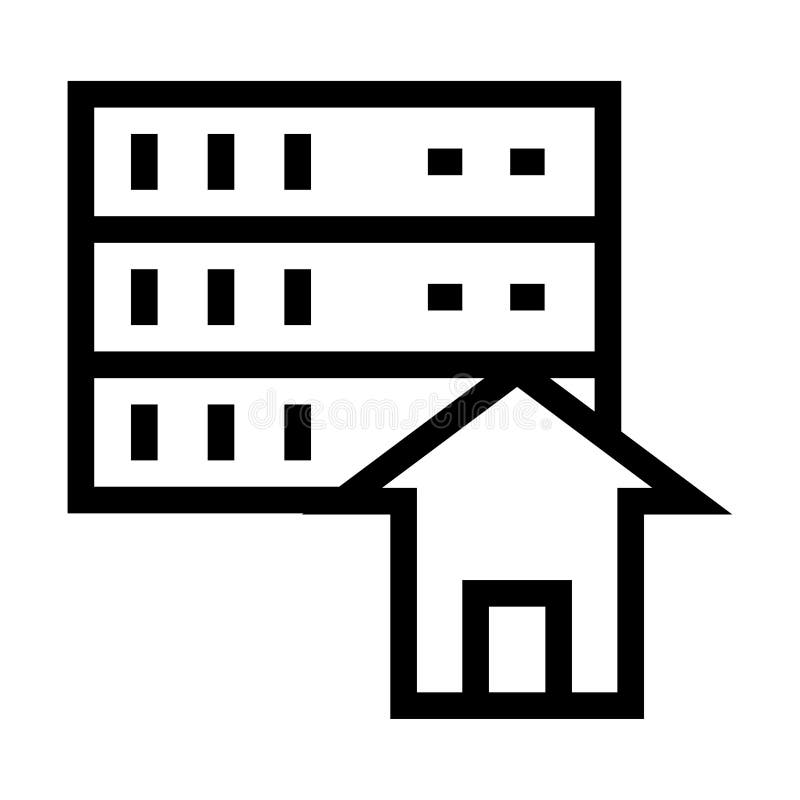 Home server line icon stock illustration. Illustration of line - 114908105