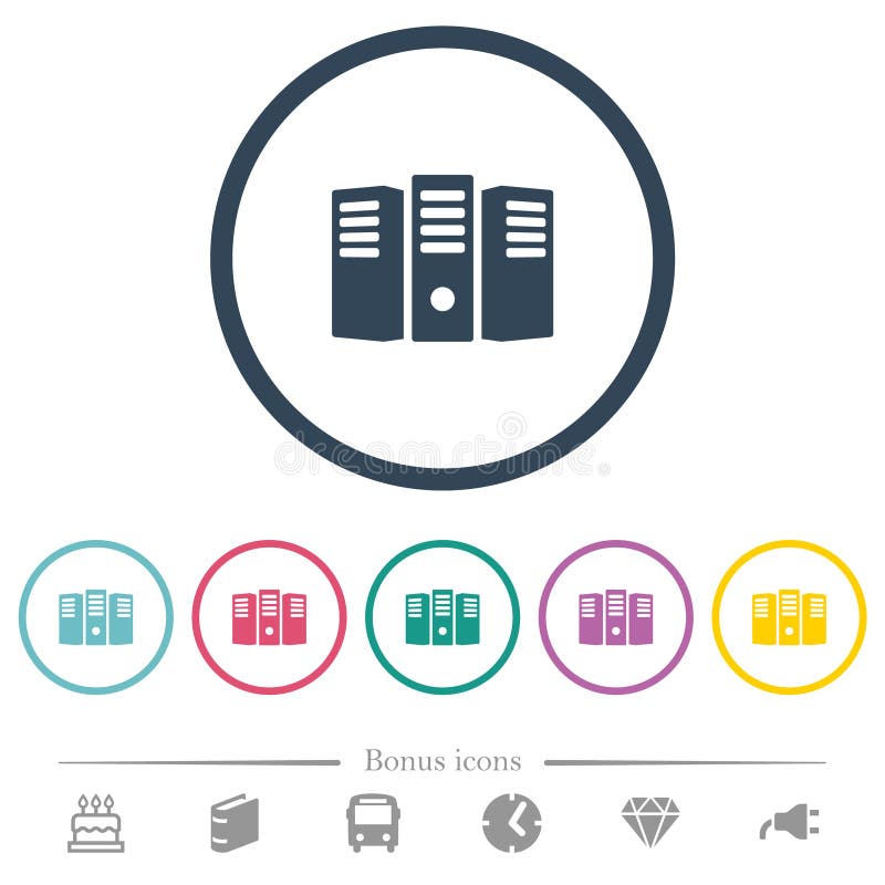 Hosting flat icons stock vector. Illustration of dashboard - 42239261
