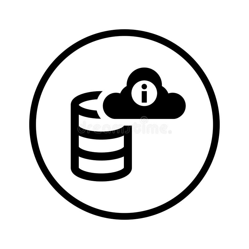 Server, Hosting Information Icon. Black Vector Design Stock ...