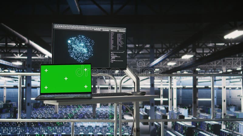 Server Hub Isolated Screen Laptop Monitoring Systems Stock Image - Image of screen, notebook ...