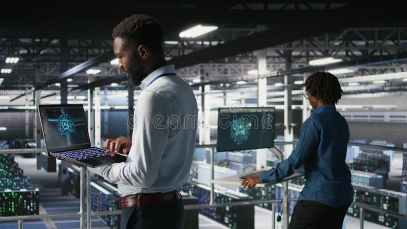 Server Hub Teamworking it Experts Visualizing AI Large Language Model Stock Video - Video of ...