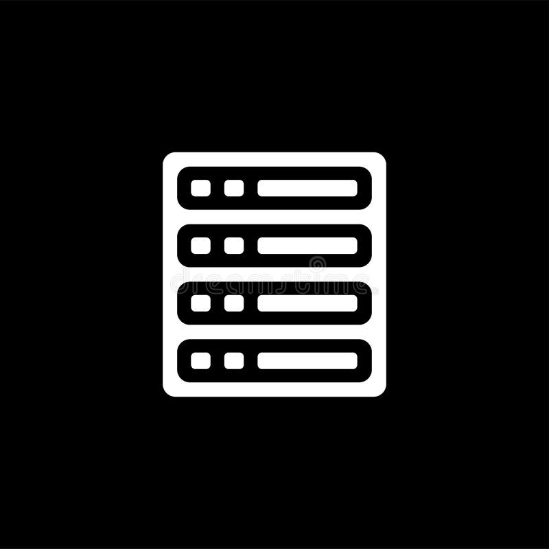 Server Icon in Flat Style Vector for Apps, UI, Websites. Black Icon ...