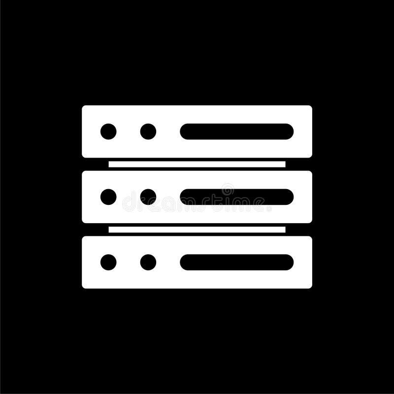 Server Icon Isolated on White Background Stock Illustration ...