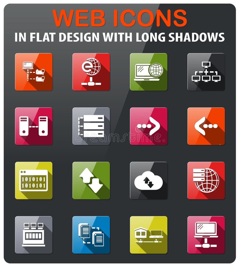 Server icon set stock illustration. Illustration of tool - 88456235