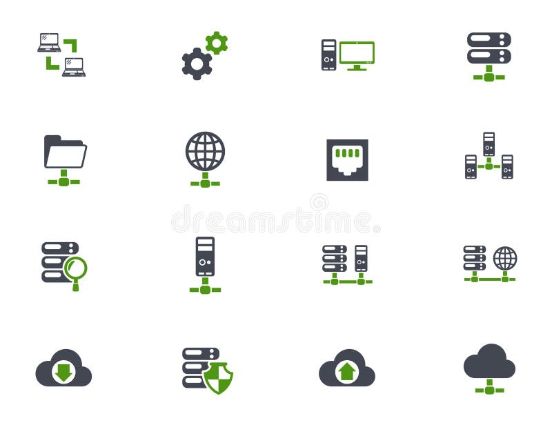 Server icon set stock vector. Illustration of wireless - 232247260