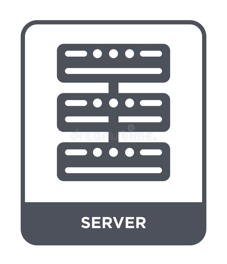 Server Icon in Trendy Design Style. Server Icon Isolated on White ...
