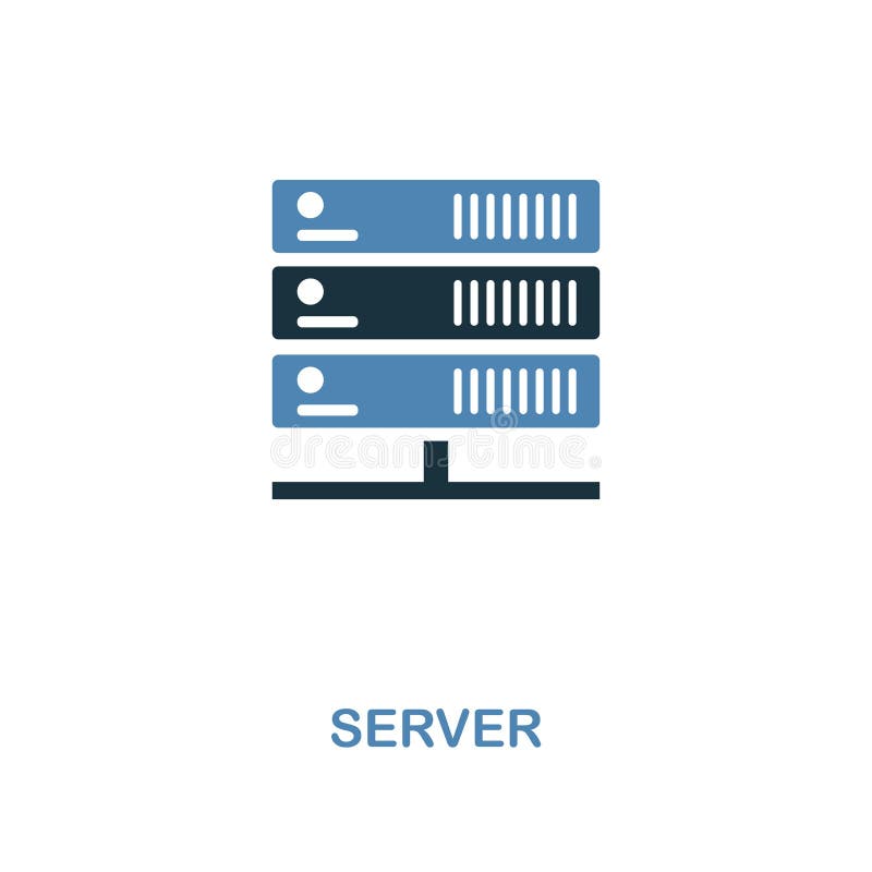 Server Icon in Two Colors. Simple Element Symbol. Server Icon Design ...