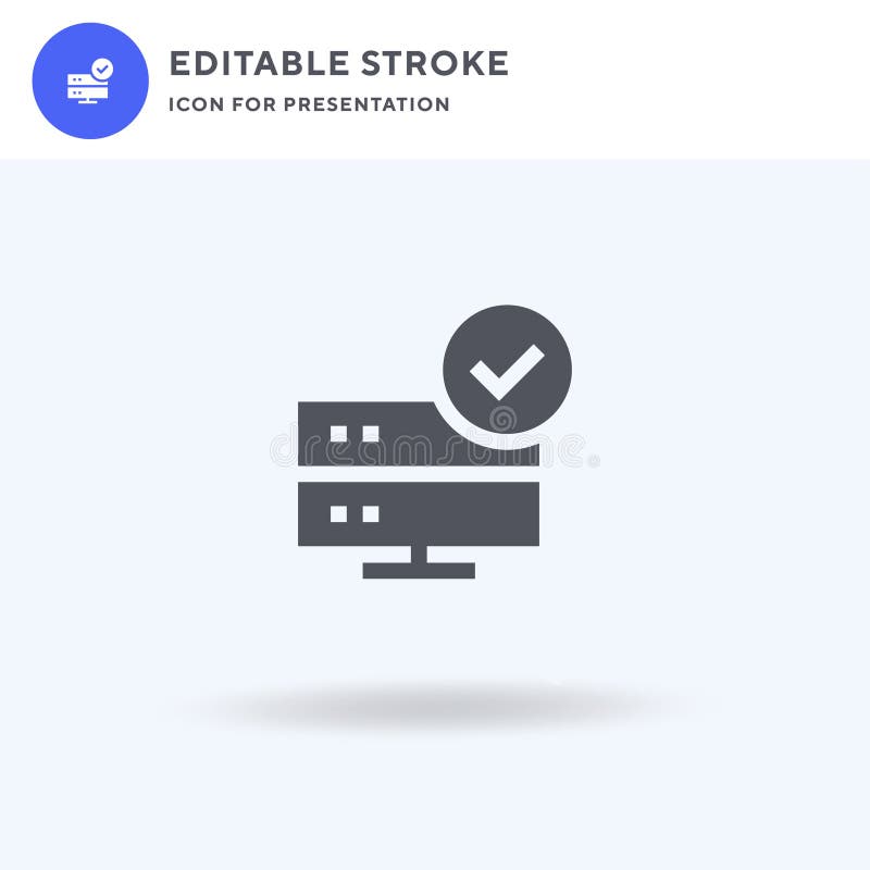 Server icon vector, filled stock vector. Illustration of network ...