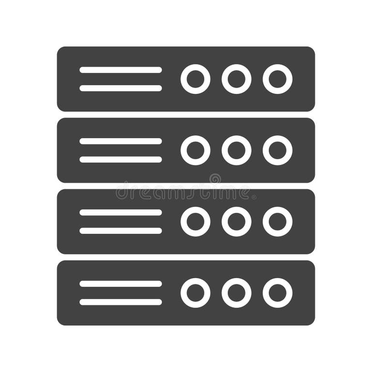 Server icon vector image. stock vector. Illustration of server - 297609589