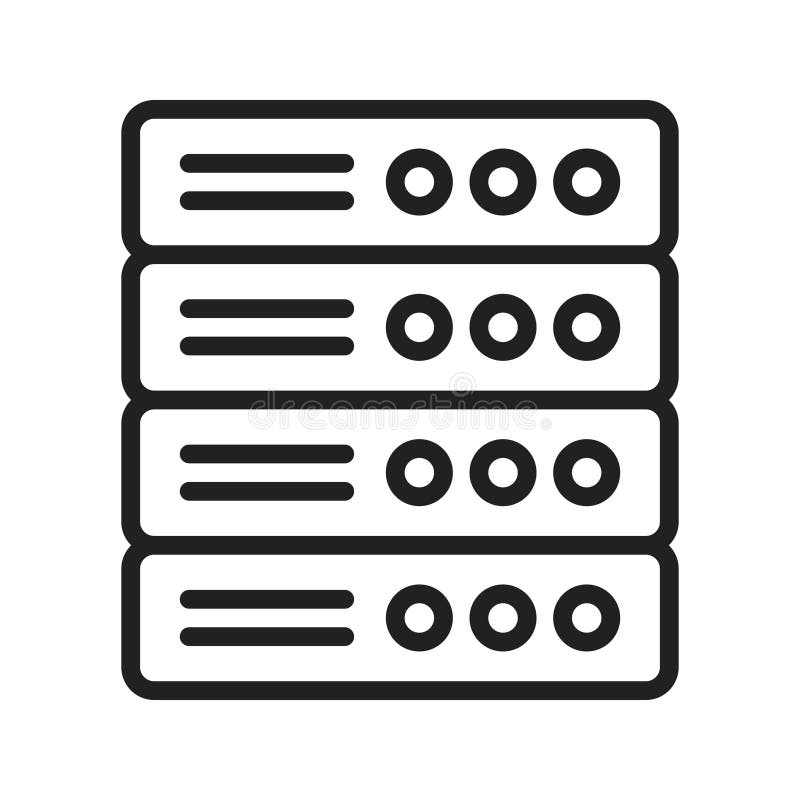 Server Icon Vector Image. Suitable for Mobile Apps, Web Apps and Print ...