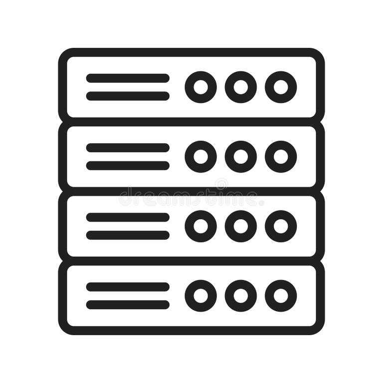 Server Icon Vector Image. Suitable for Mobile Apps, Web Apps and Print ...