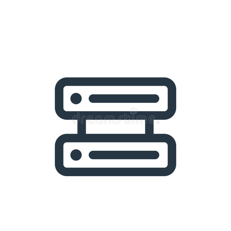 Server Icon Vector from Interface Concept. Thin Line Illustration of ...