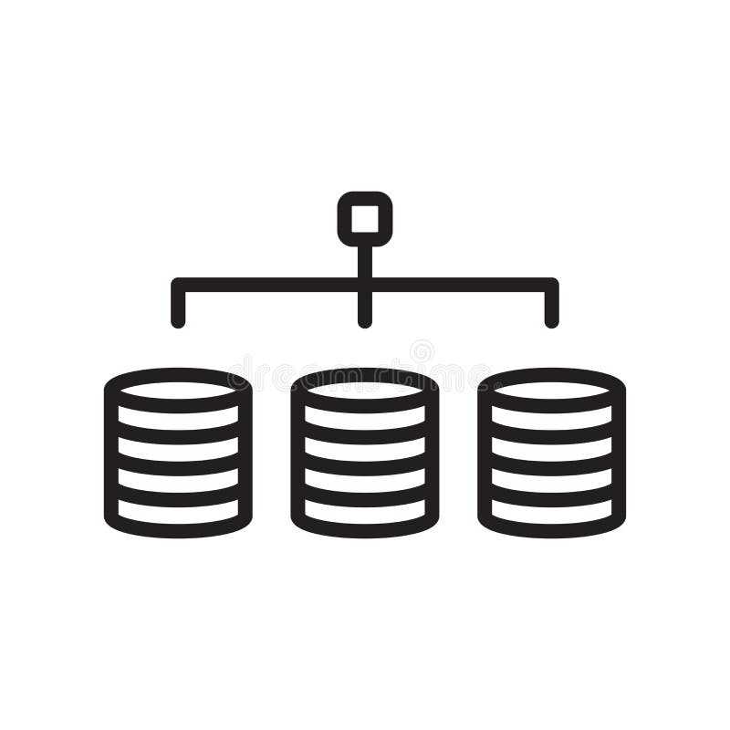 Server Icon Vector Sign and Symbol Isolated on White Background Stock ...