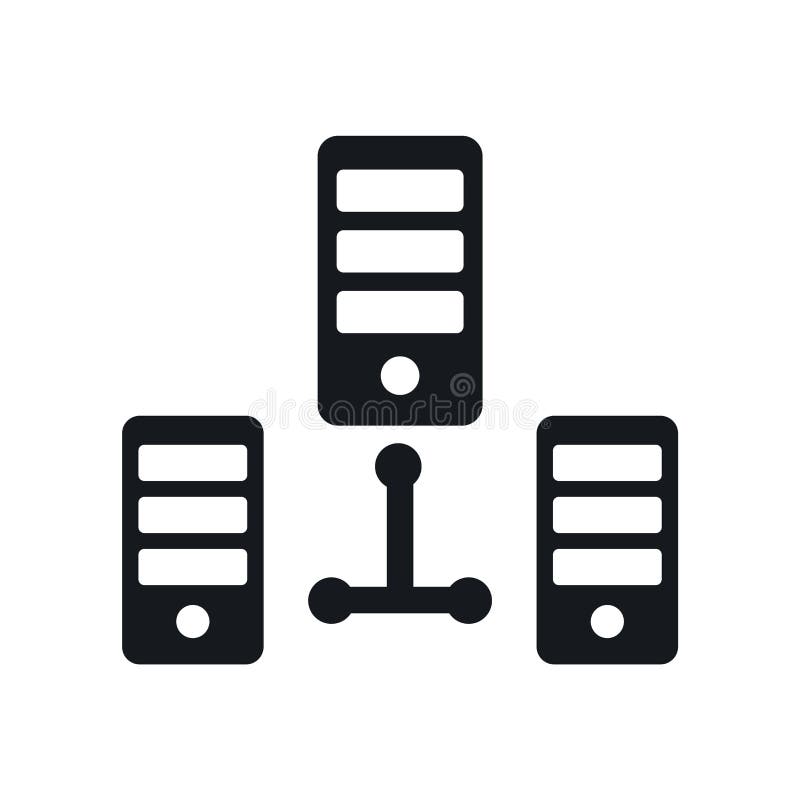 Server Icon Vector Sign and Symbol Isolated on White Background, Server ...