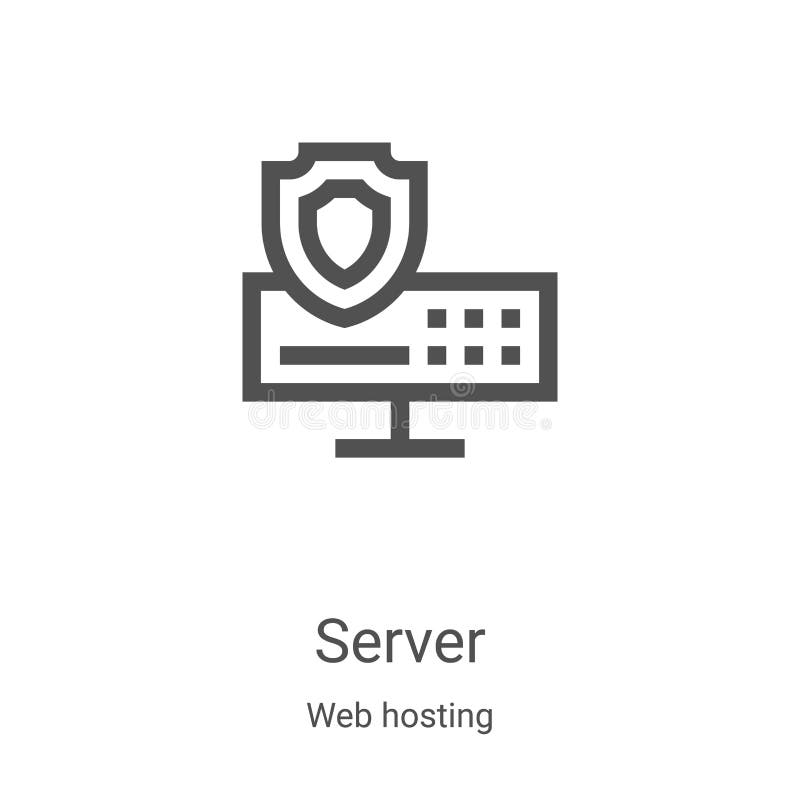Server Icon Vector From Web Hosting Collection Thin Line Server Outline Icon Vector