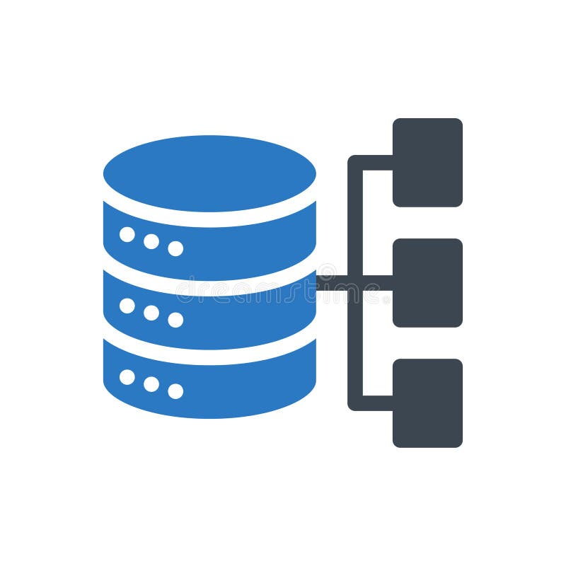 Server Vector Double Colour Icon Stock Vector - Illustration of ...