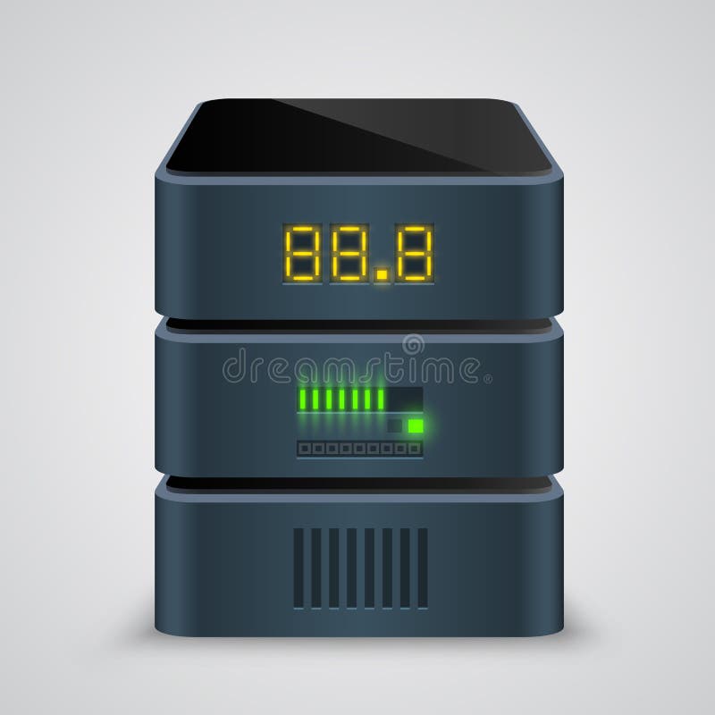 Server-Ikone Vektor vektor abbildung. Illustration von seilzug - 49472263