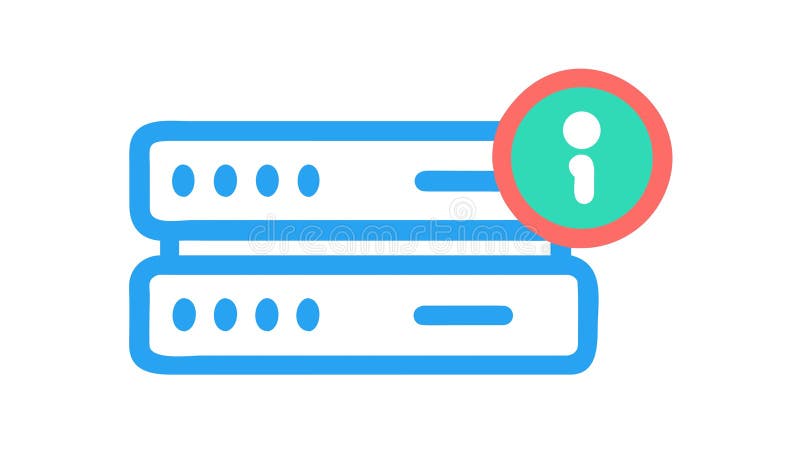 Server Information Icon: System Status and Data Insights, Vector Design Generative AI Stock ...