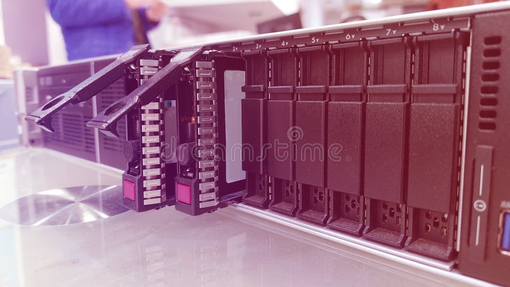 Server Inside Computer, Motherboard Rams and Fans Stock Photo - Image ...