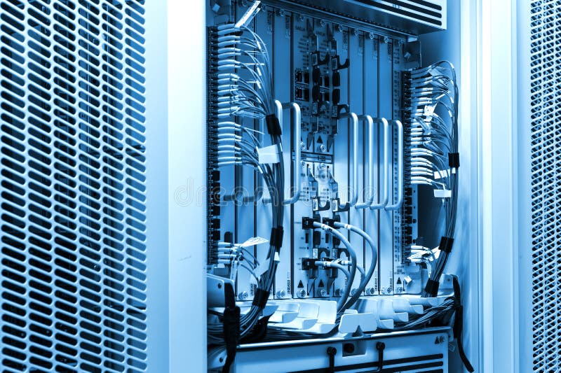 Server Interior in Big Data Center Close Up Stock Image - Image of ...