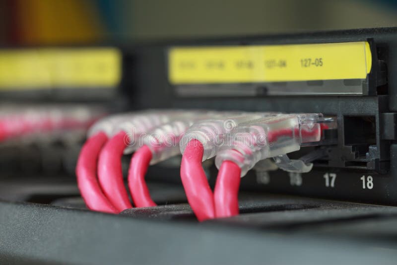 Server Internet Connected with LAN Cables Stock Image - Image of link ...