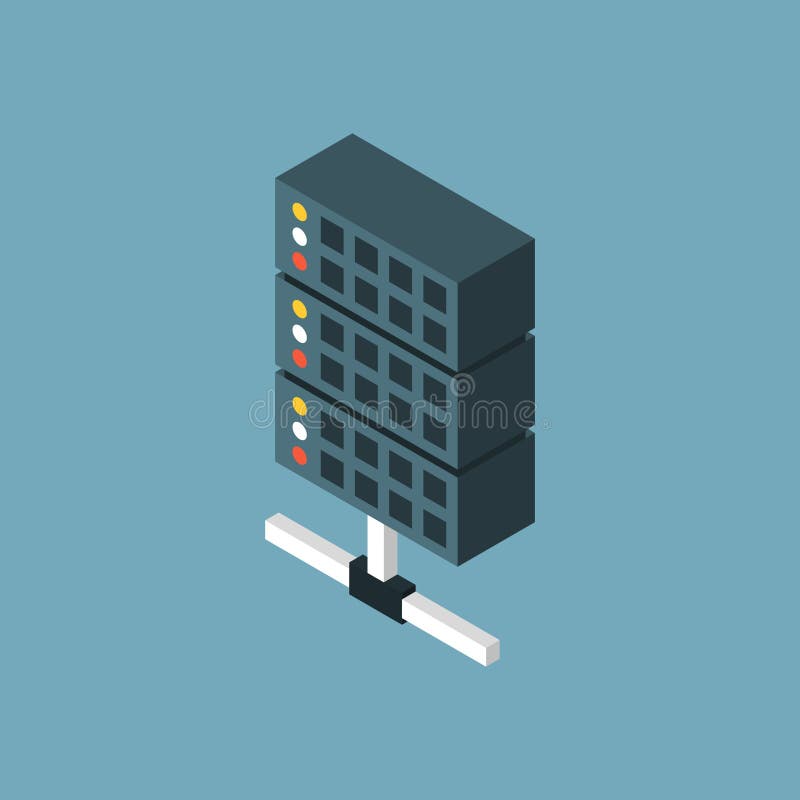Server isometric icon stock vector. Illustration of hardware - 91720561