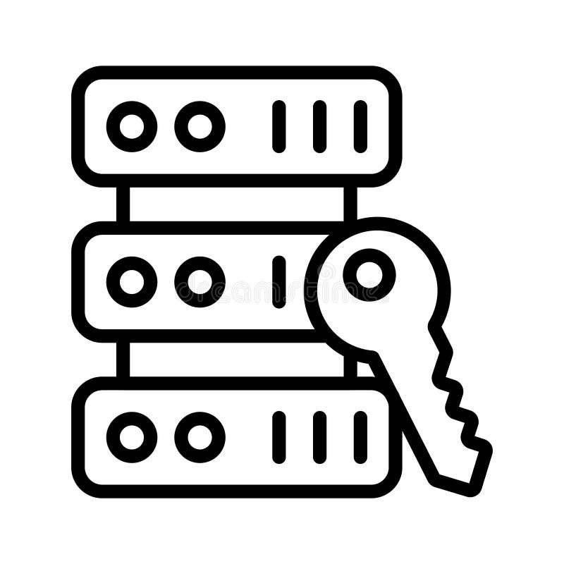 Server Key stock vector. Illustration of icon, security - 332556645