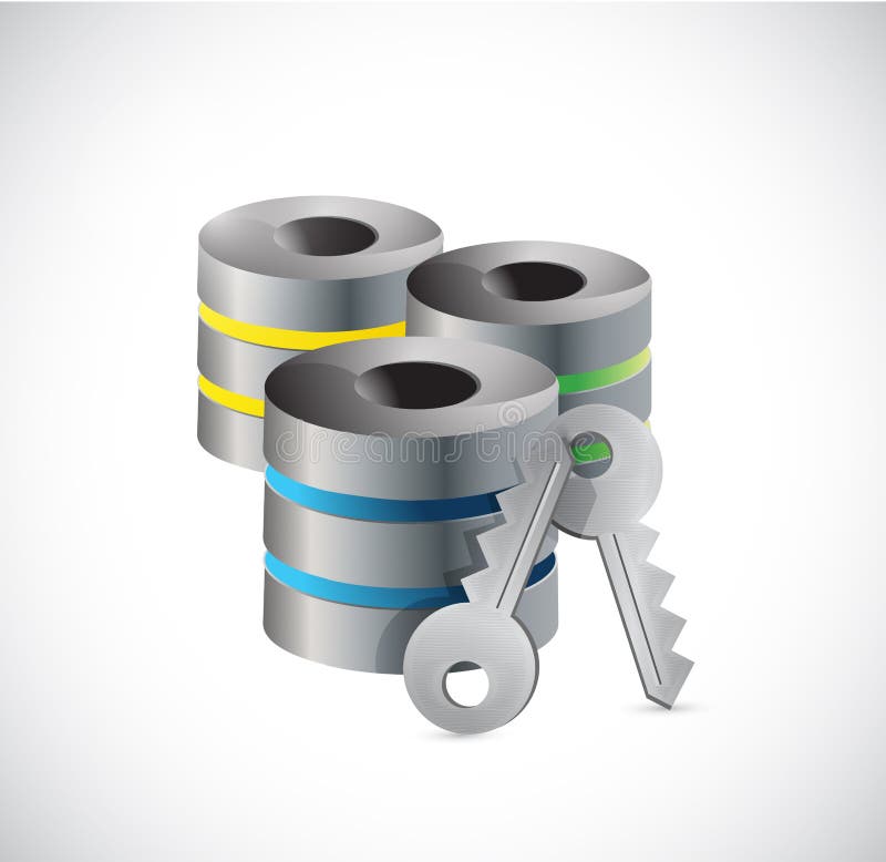 Server Key Security Illustration Design Stock Illustration ...