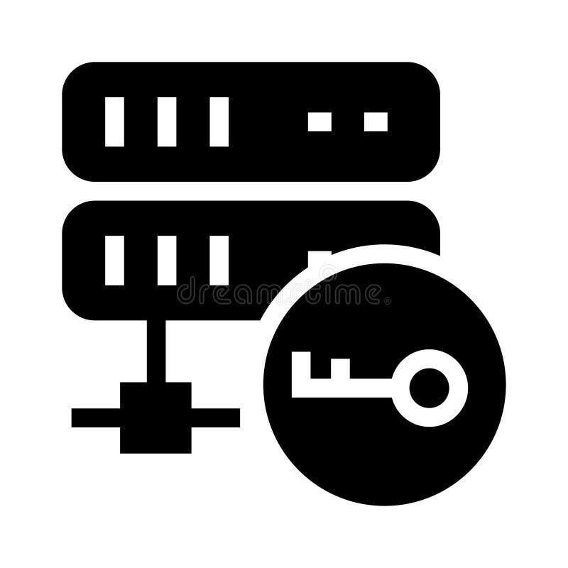 Server key glyphs icon stock illustration. Illustration of apps - 115439368