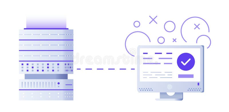 Server and Laptop. Programming Concept Stock Vector - Illustration of ...