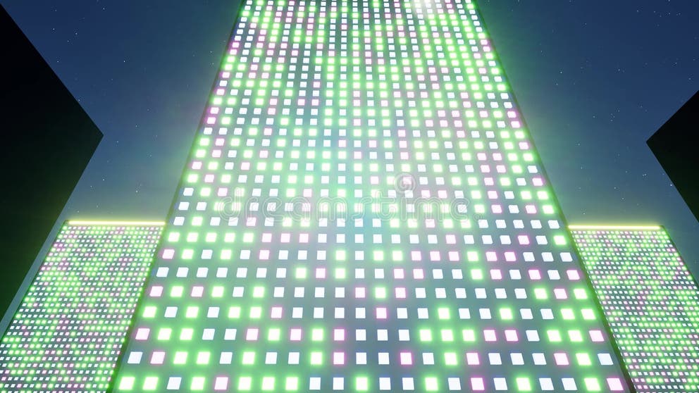 Server Led Lights Datacenter Innovation Technology 3d Stock ...