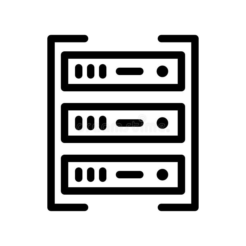 Server Line Icon Illustration Vector Graphic Stock Vector ...