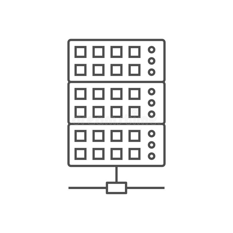 Server line icon stock vector. Illustration of online - 91652826