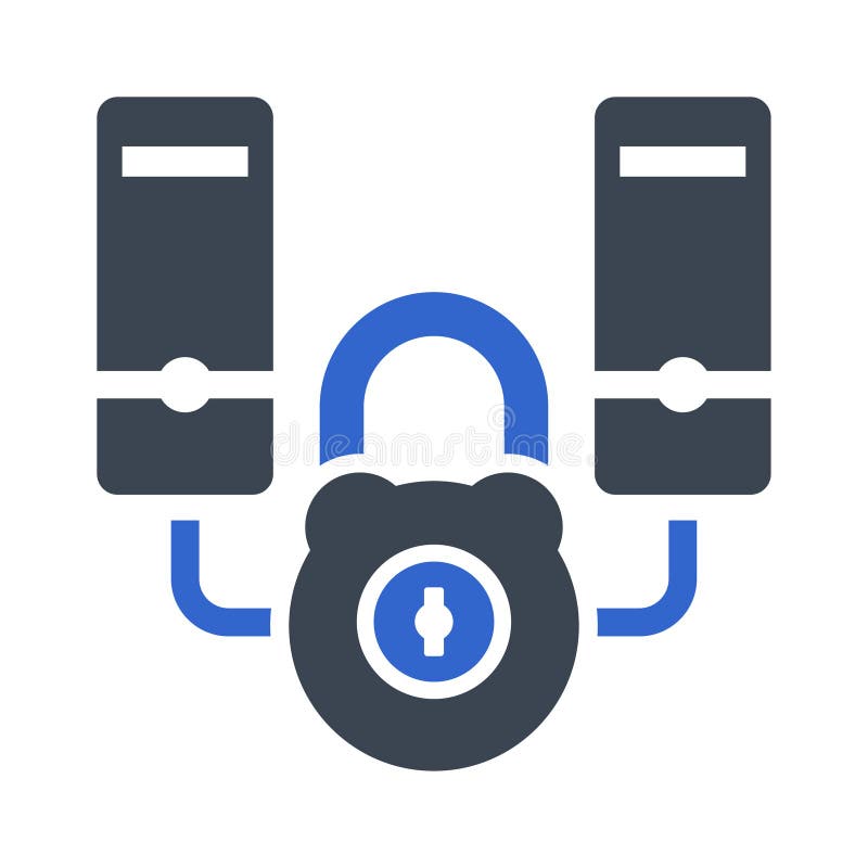 Server lock icon stock vector. Illustration of designed - 196720060
