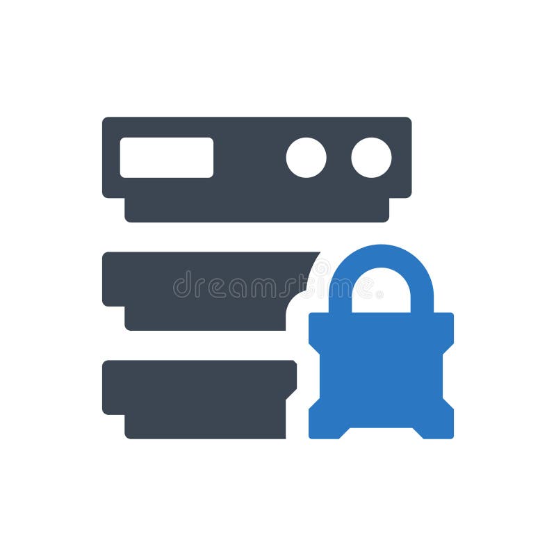 Server on the lock stock illustration. Illustration of server - 23022295
