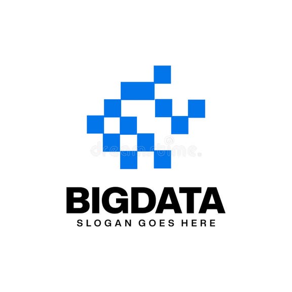 Server Logo Design Template. Big Data Logo Concept. Data Center Symbol ...