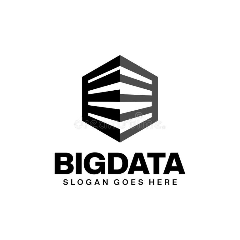 Server Logo Design Template. Big Data Logo Concept. Data Center Symbol ...