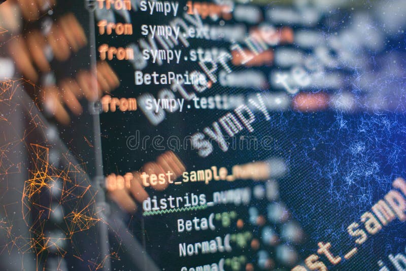 Server Logs Analysis. Closeup Developing Programming and Coding ...