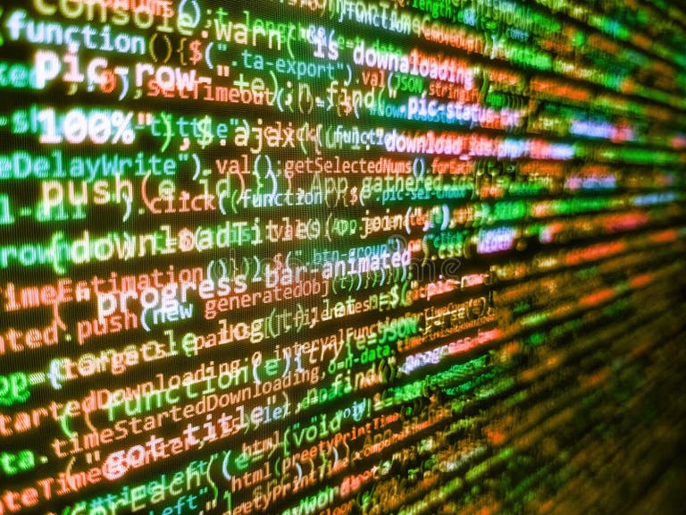 Server Logs Analysis. Displaying Program Code on Computer. Web Software ...
