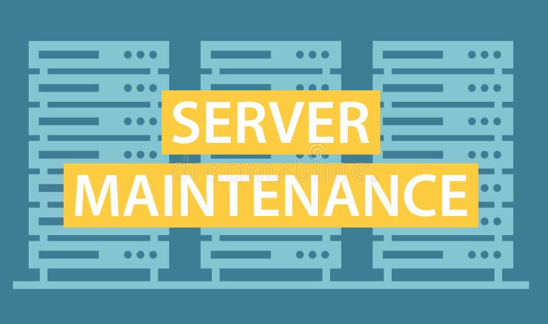 Server maintenance banner stock vector. Illustration of connection ...