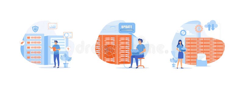 Server Maintenance. Server Rack Hardware Room. Settings Cloud Computing ...