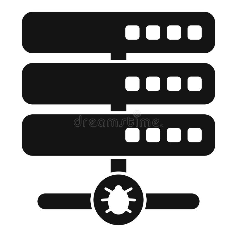 Server Malware Icon Simple Vector. Internet Report Stock Vector ...