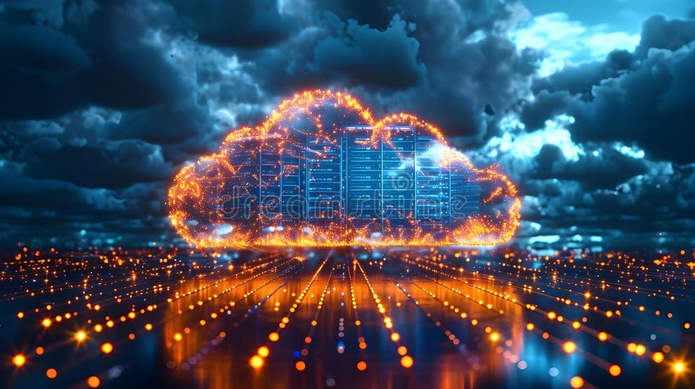 Server Migration To Cloud: a Digital Symphony. Concept Cloud Computing ...